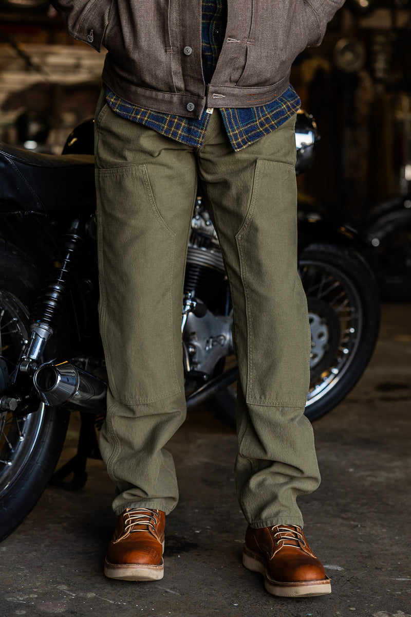 The Double Knee Pants Classic Straight - Sage Smoke– HIROSHI KATO ...
